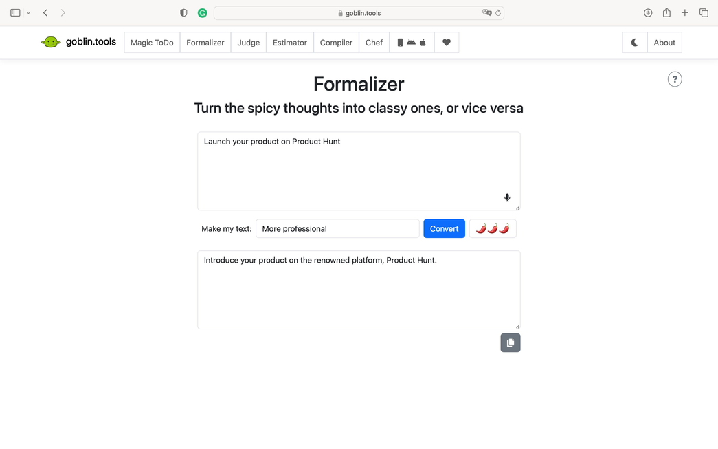 Goblin.tools: Alternatives, Pricing, And Information | Gpttool