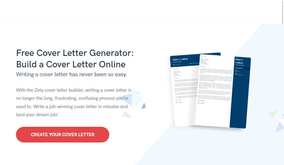 Zety Cover Letter Builder: Alternatives, Pricing, And Information | Gpttool